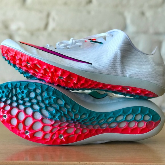 Nike | Shoes | Nike Zoom 40 White Crimson Track Field Cleat Shoe ...